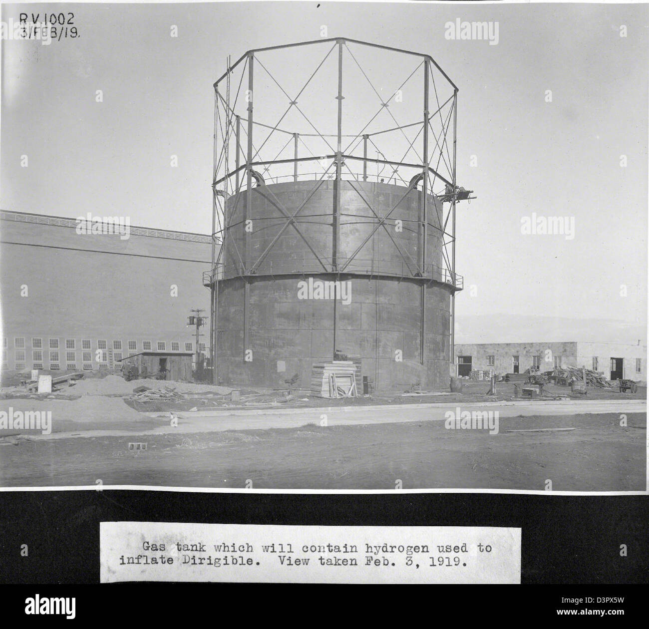 The gas holder at North Island Naval Air Station (NASNI), located in ...