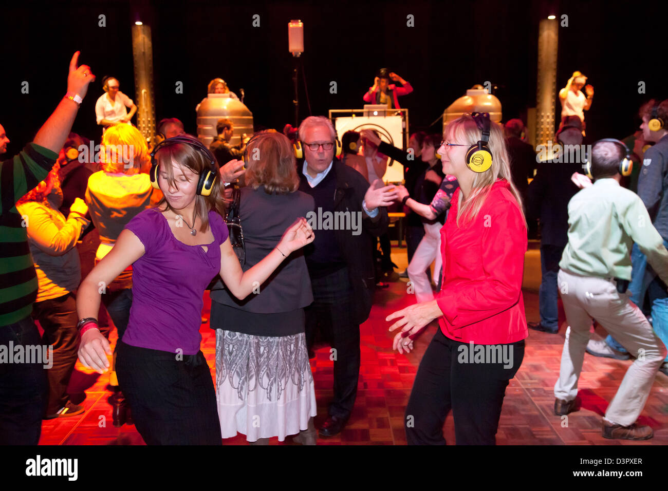 Bochum, Germany, Silent Disco on the Melez Festival Stock Photo - Alamy