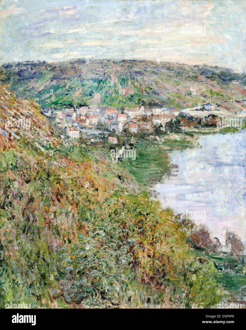 Claude Monet, View of Vetheuil 1880 Oil on canvas. Los Angeles County ...