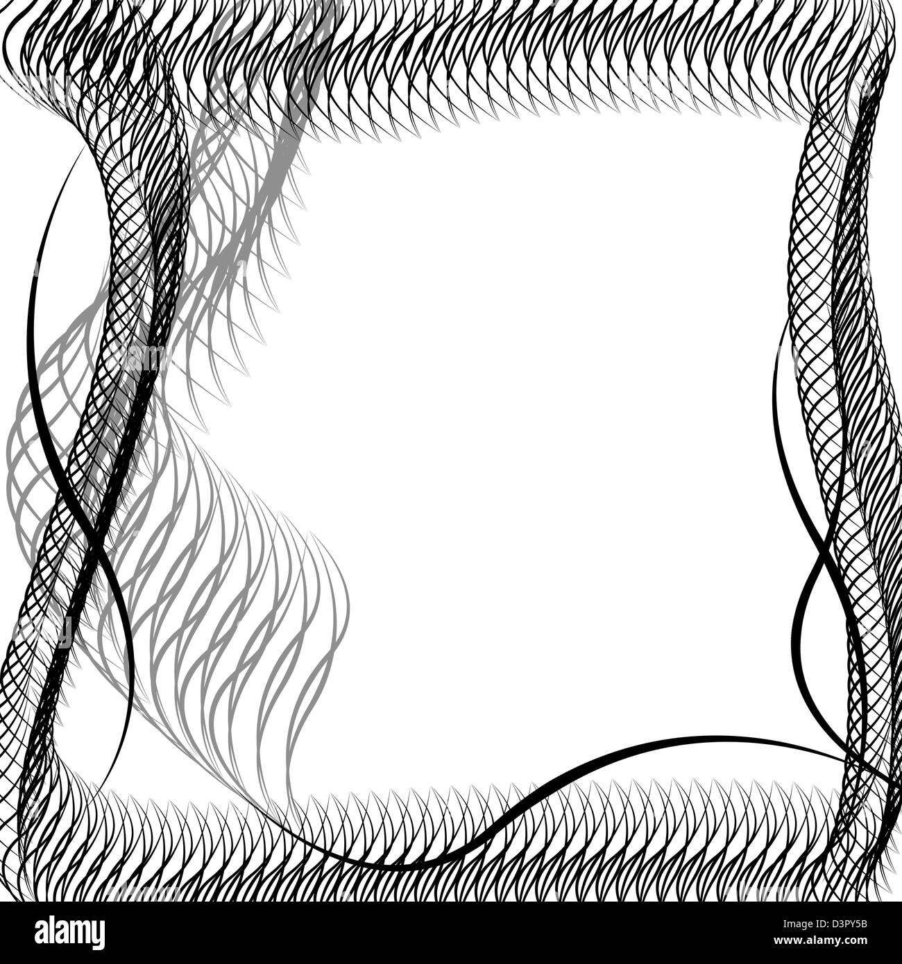 Abstract silhouette of wavy patterns isolated on a white background ...