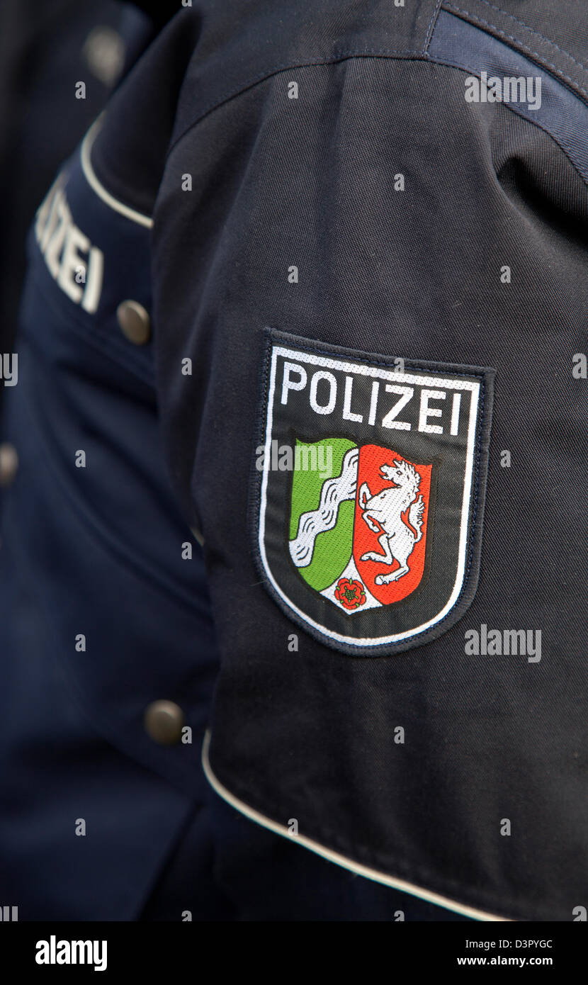 Duesseldorf, Germany, new blue police uniform Stock Photo - Alamy