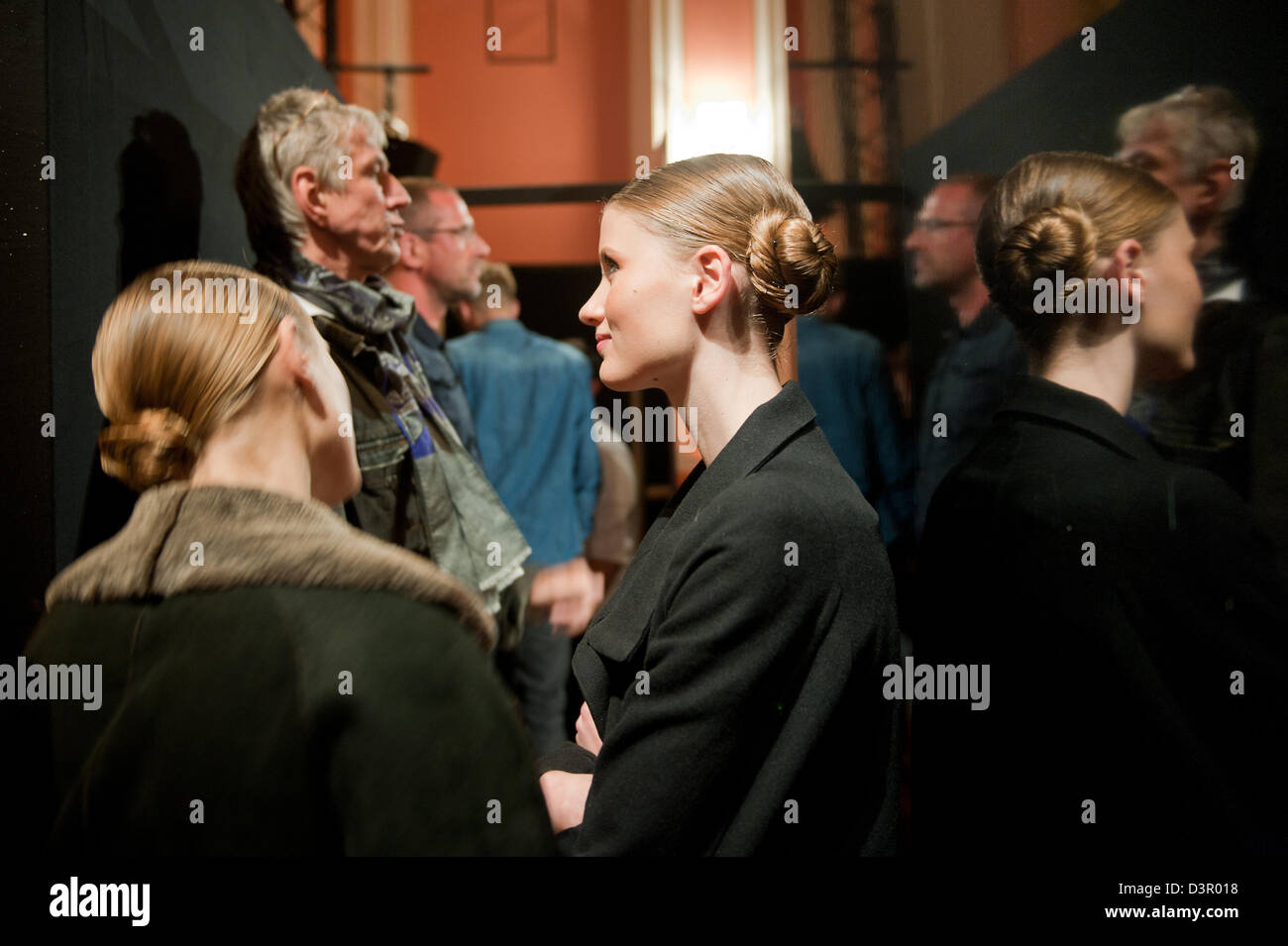 Berlin, Germany, models during the test run before the show Stock Photo ...