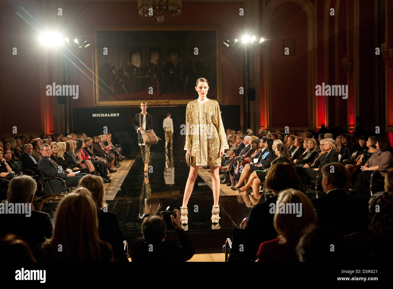 Berlin, Germany, Models present the collection of Michael Michalsky ...