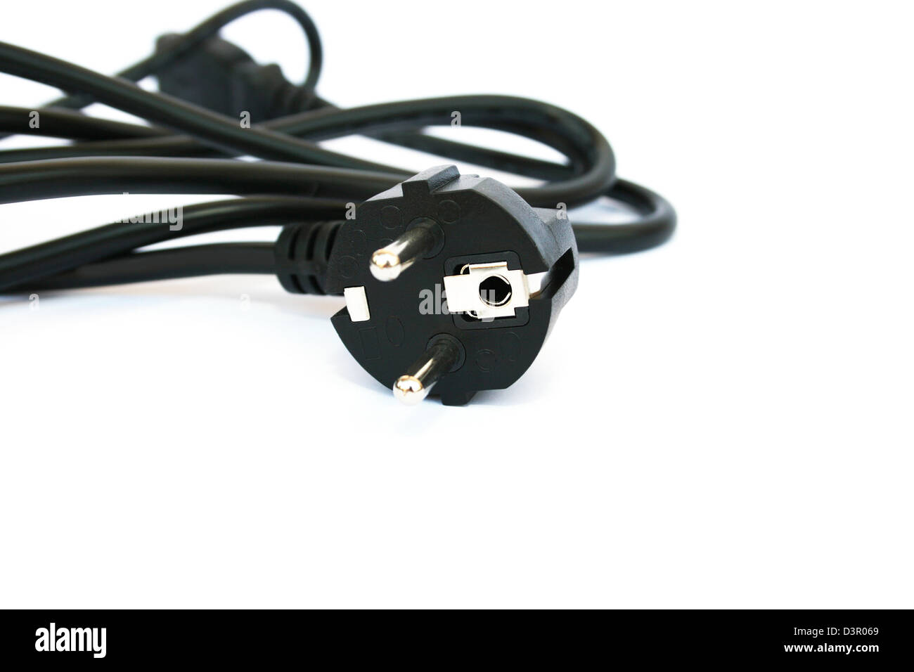 Power plug isolated on white background Stock Photo - Alamy
