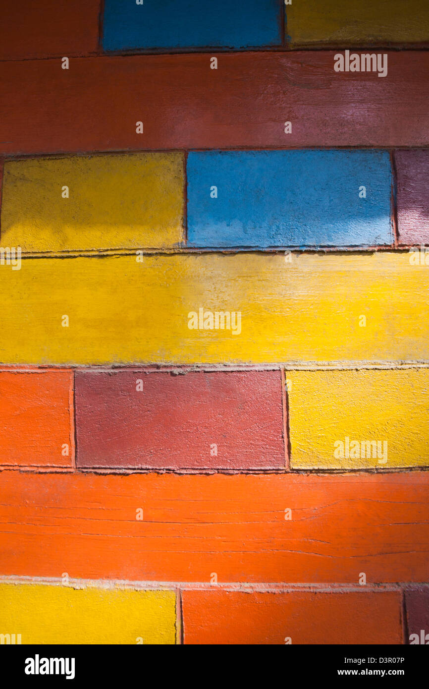 Close-up of the colorful wall of a temple, Nagdev Temple, Shimla ...