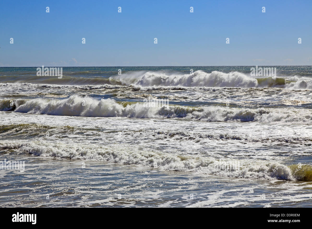 Beach erosion after storm activity Gold Coast Australia, pristine sandy ...