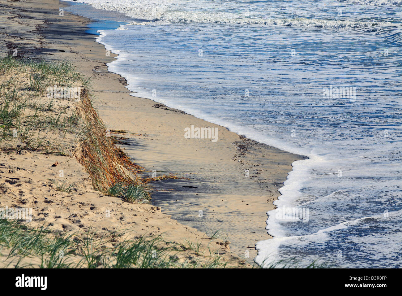 Beach erosion after storm activity Gold Coast Australia, pristine sandy ...
