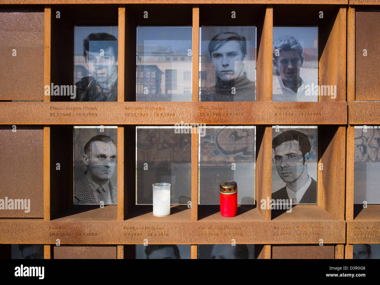 Berlin, Germany, the memory window of the Berlin Wall Memorial Stock ...