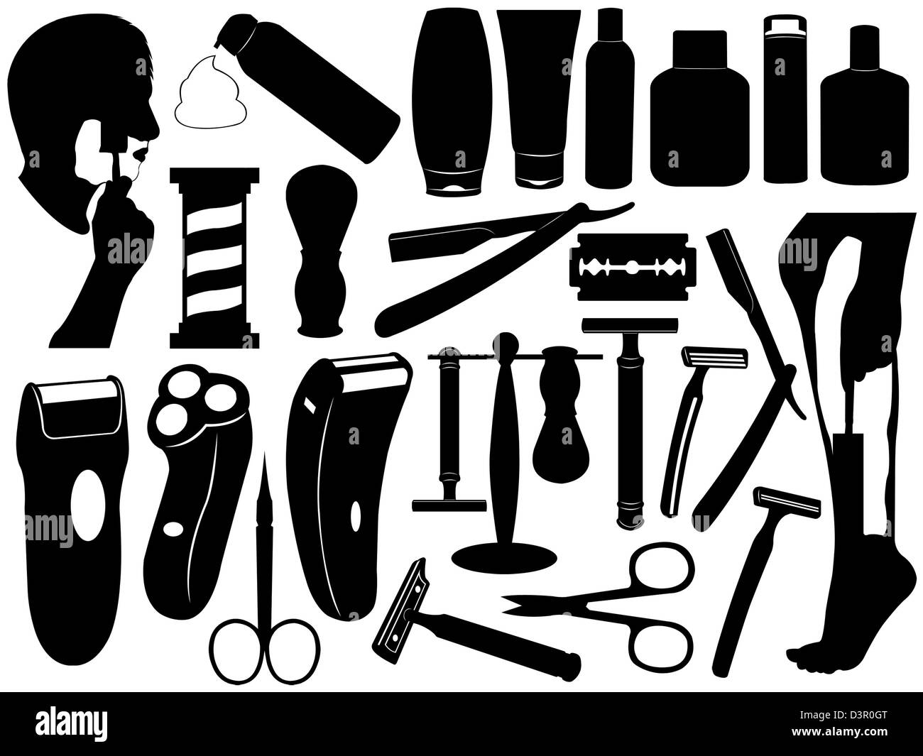 Shaving Tools Set Stock Photo - Alamy