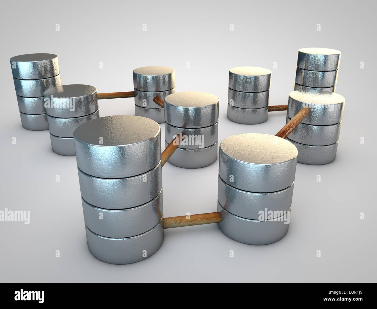 Symbolic silver Database Stock Photo - Alamy