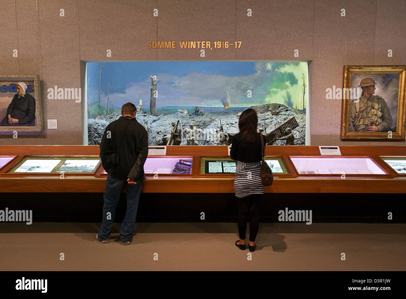 Diorama depicting World War I battle in the Australian War Memorial ...