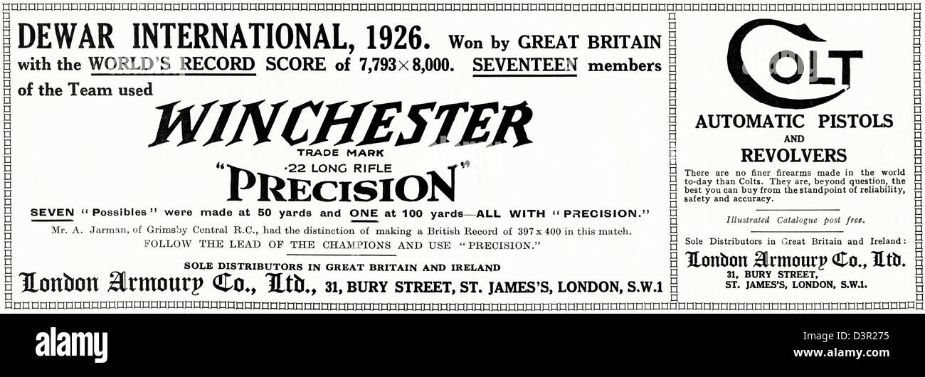 Vintage gun advertisement hi-res stock photography and images - Alamy