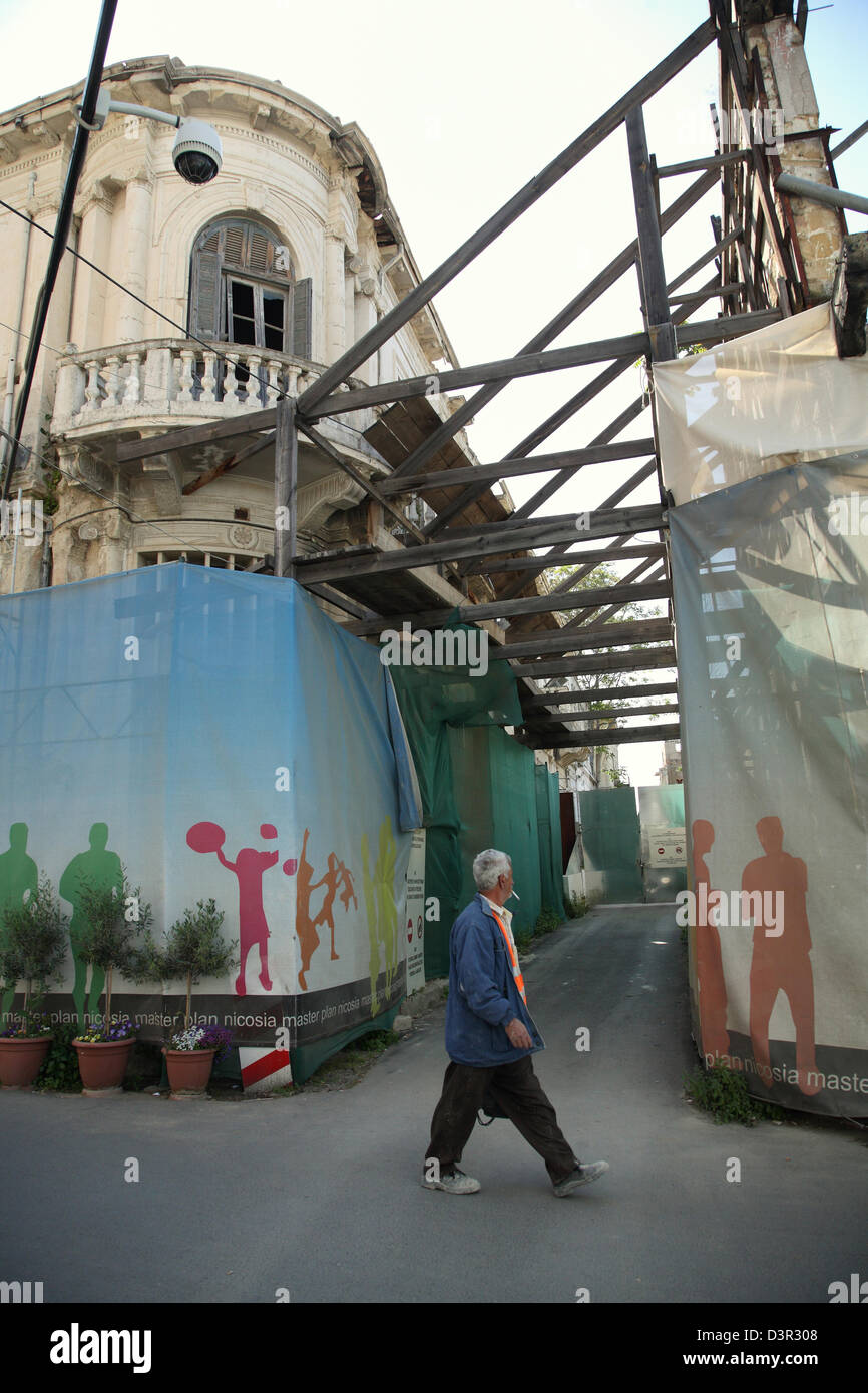 Demarcation line Ledra Street, Nicosia, Cyprus Stock Photo - Alamy