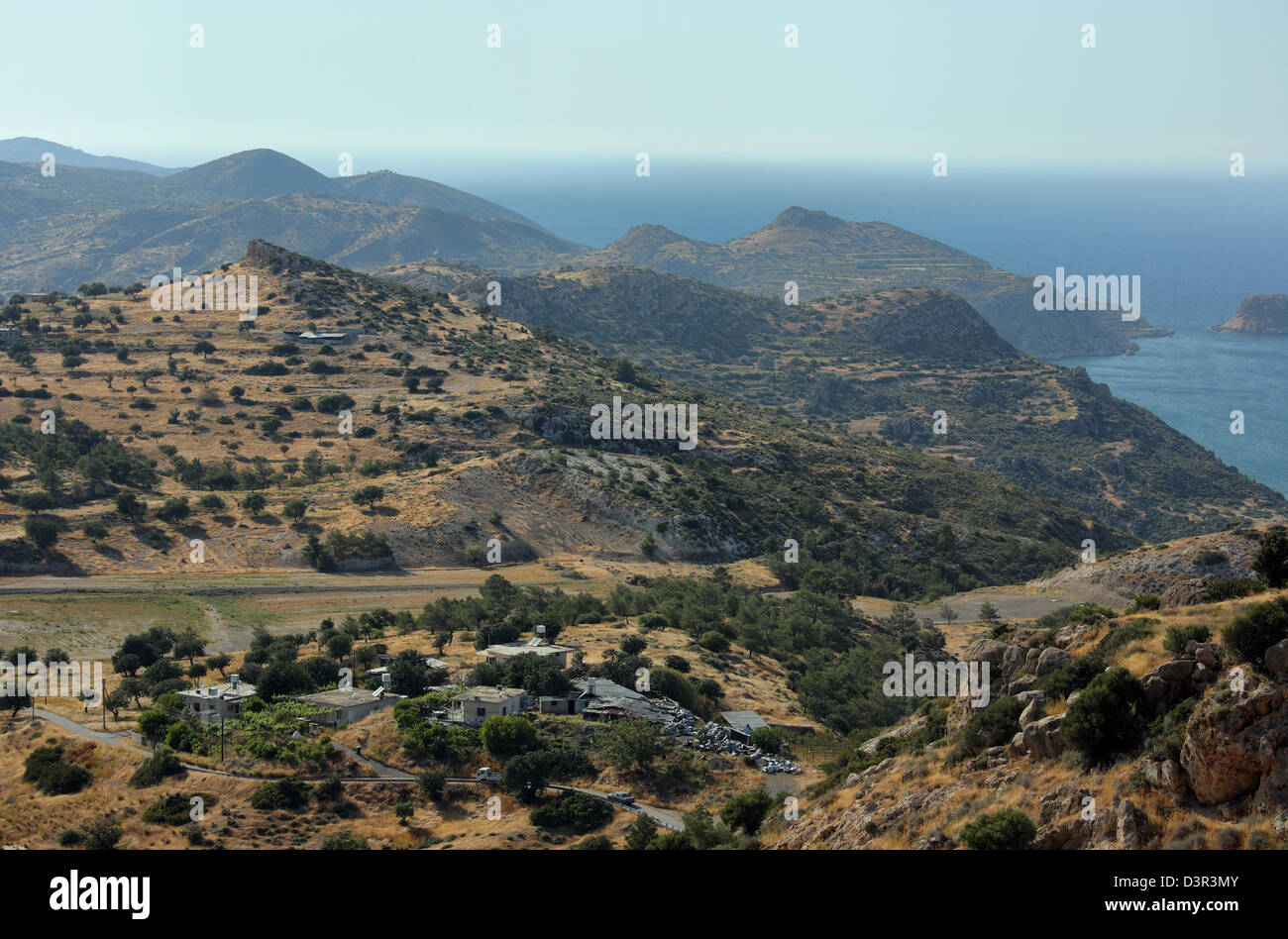Vouni, Turk Republic of Northern Cyprus, the mountains on the Morphou ...