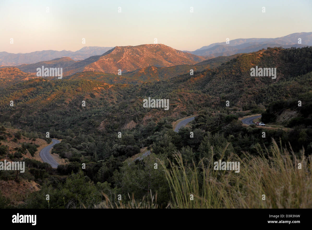 Vouni, Turk Republic of Northern Cyprus, the mountains on the Morphou ...