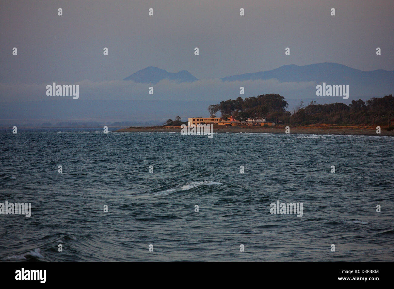 Yesilyurt, Turk Republic of Northern Cyprus, Sunset on the Morphou Bay ...