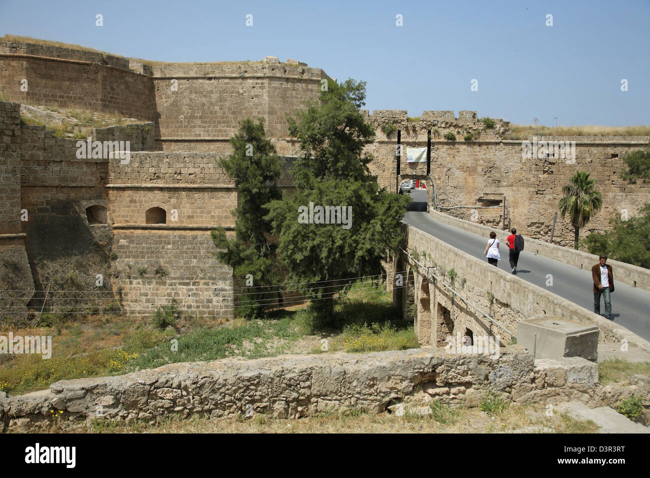 Famagusta, Turk Republic of Northern Cyprus, city walls dating back to ...