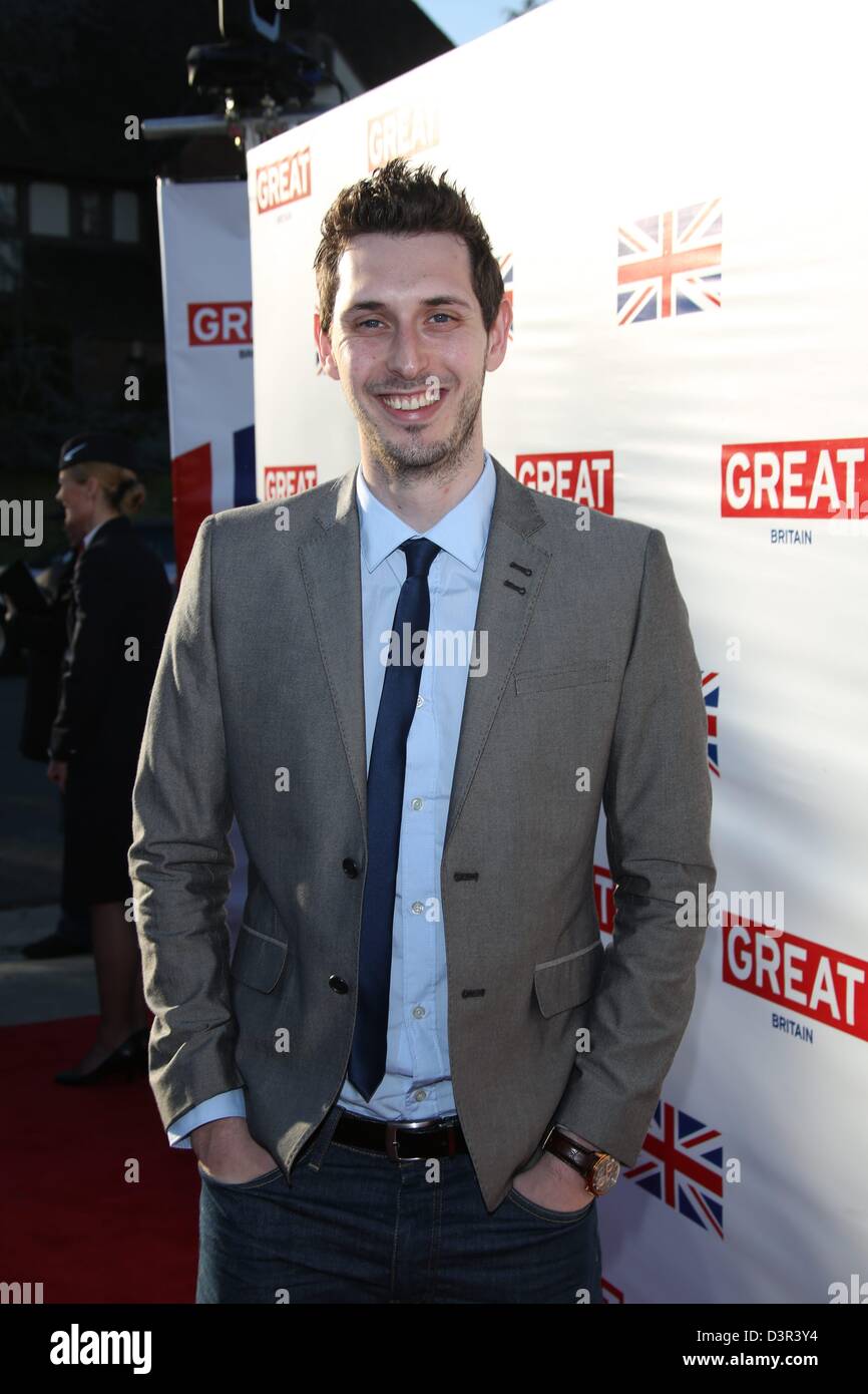 Los Angeles, USA. 22nd February 2013. Actor Blake Harrison arrives at ...