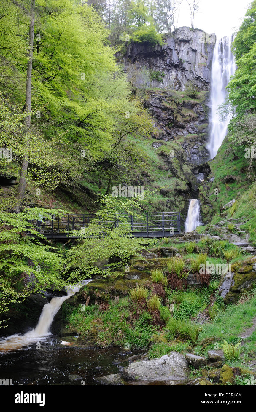 Pistyll Rhaeadr Waterfall Nr Llanrhaeadr ym Mochnant Powys Wales Cymru ...