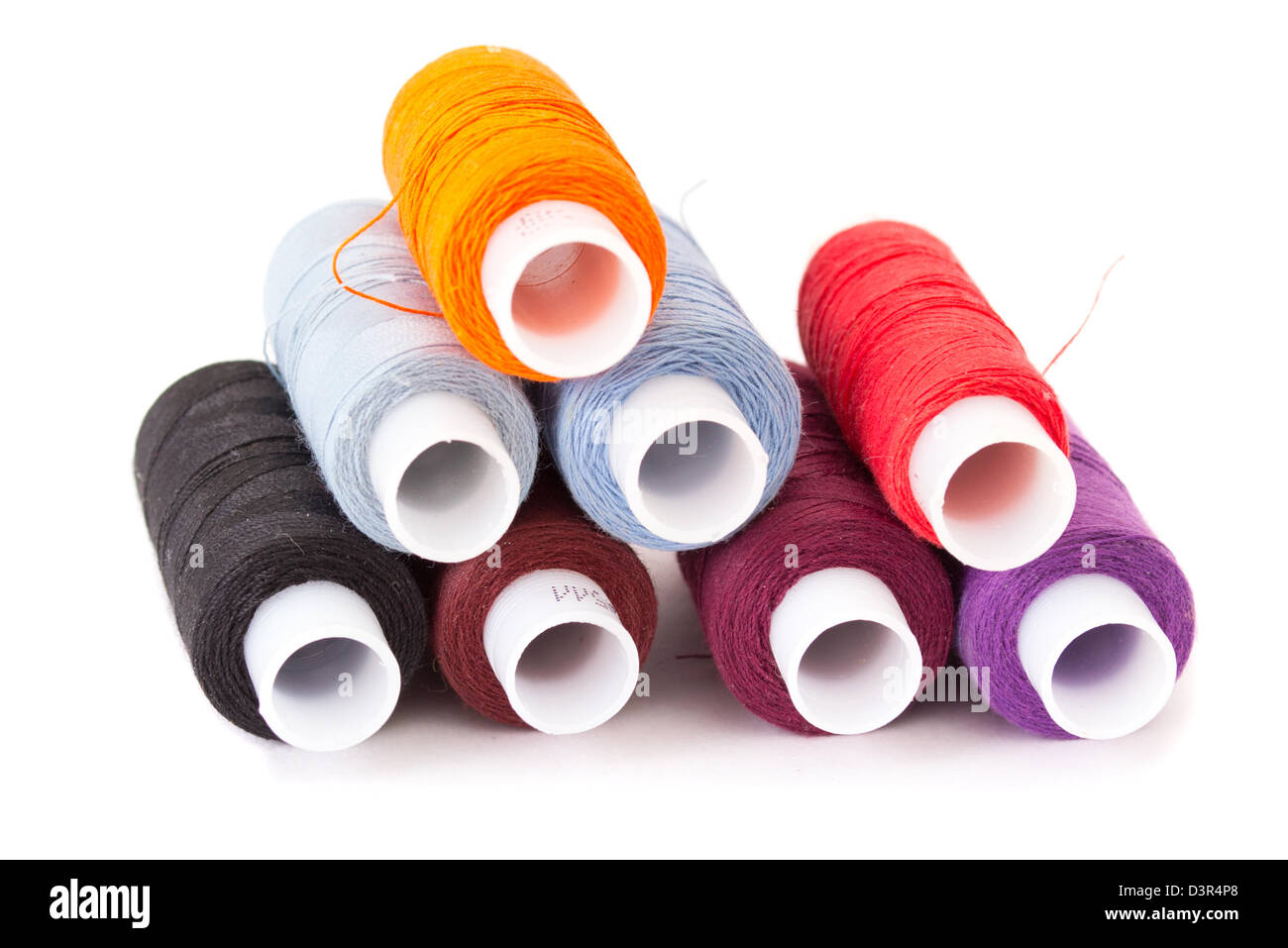 Multi-colored threads of a mouline thread Stock Photo - Alamy