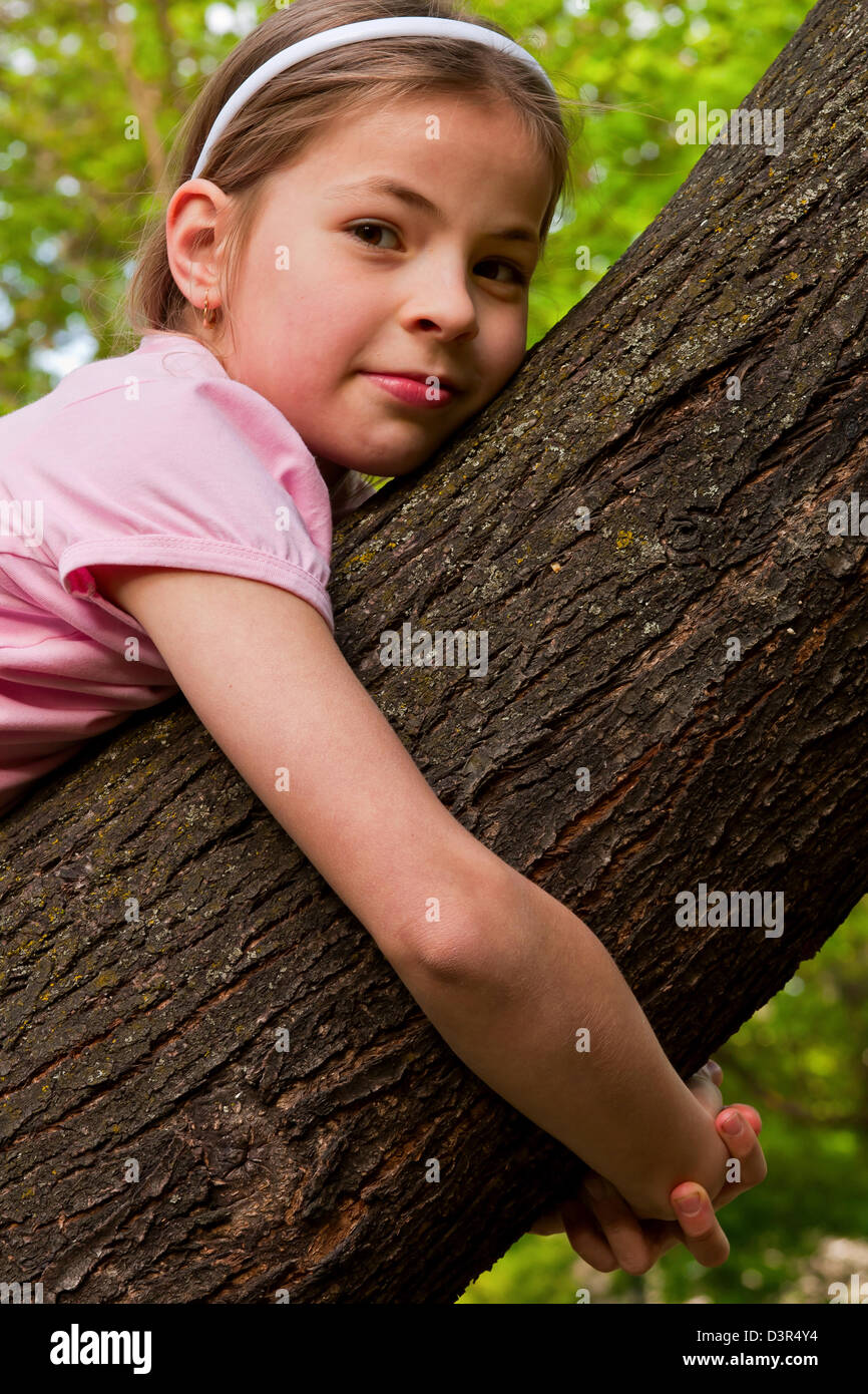 Beautiful, nine years old on the tree Stock Photo - Alamy