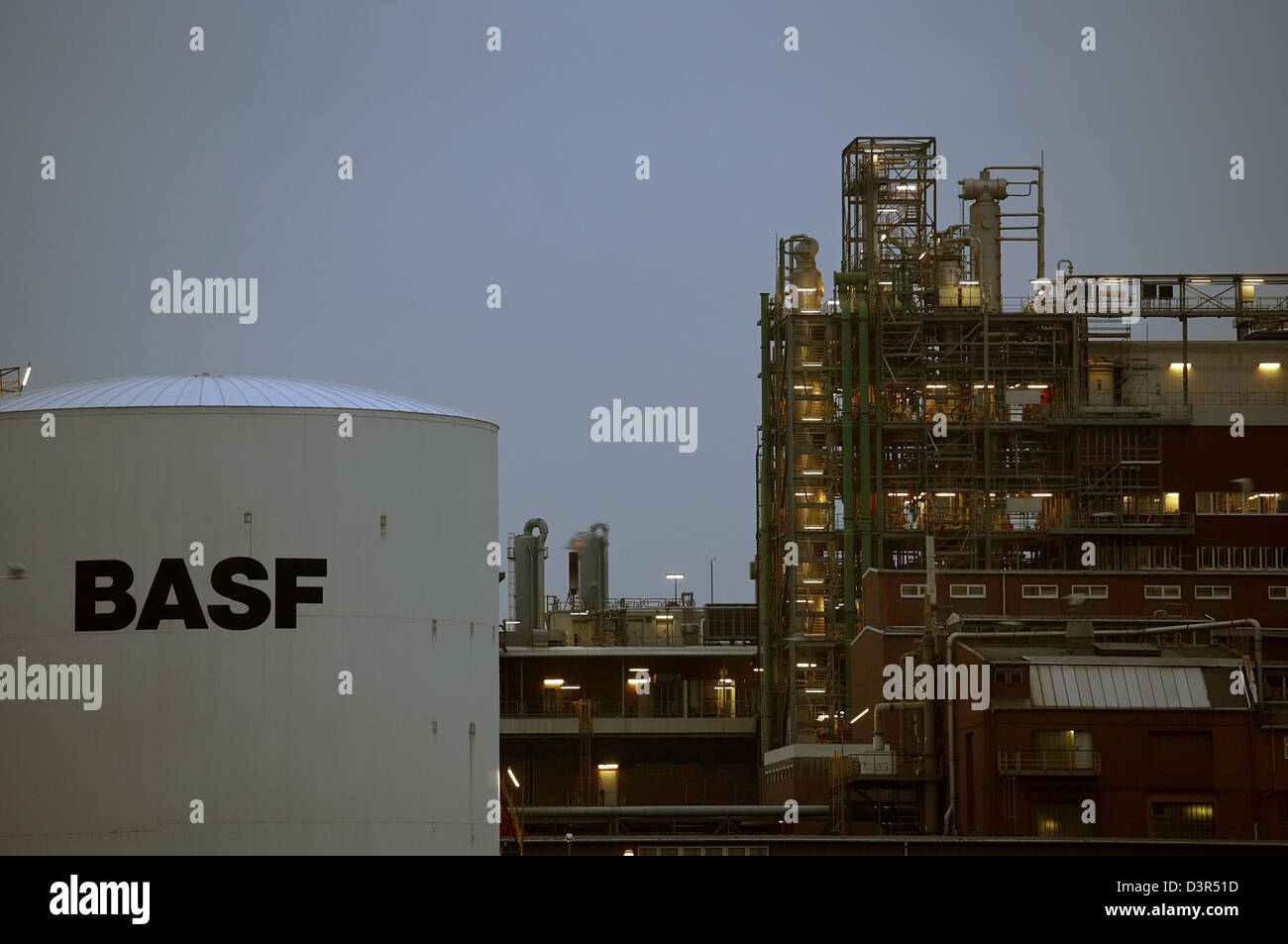Ludwigshafen, Germany, BASF The Chemical Company on the Rhine Stock ...