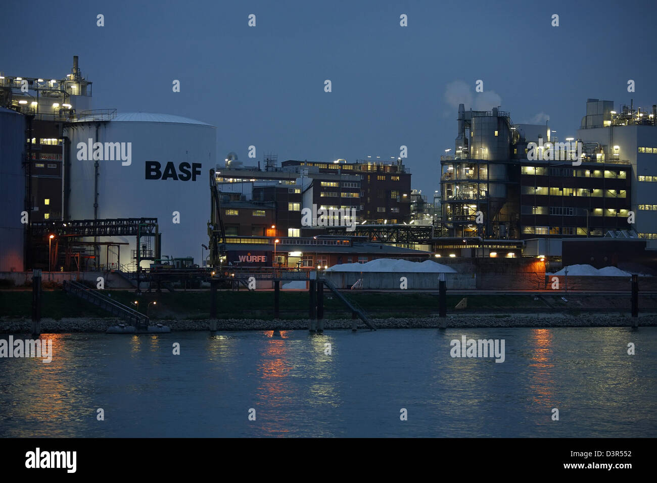 Ludwigshafen, Germany, BASF The Chemical Company on the Rhine Stock ...