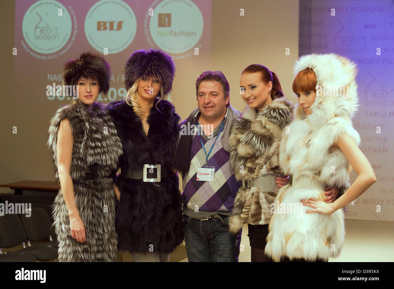 Poznan, Poland, Models with designer Philip Filippides Stock Photo - Alamy