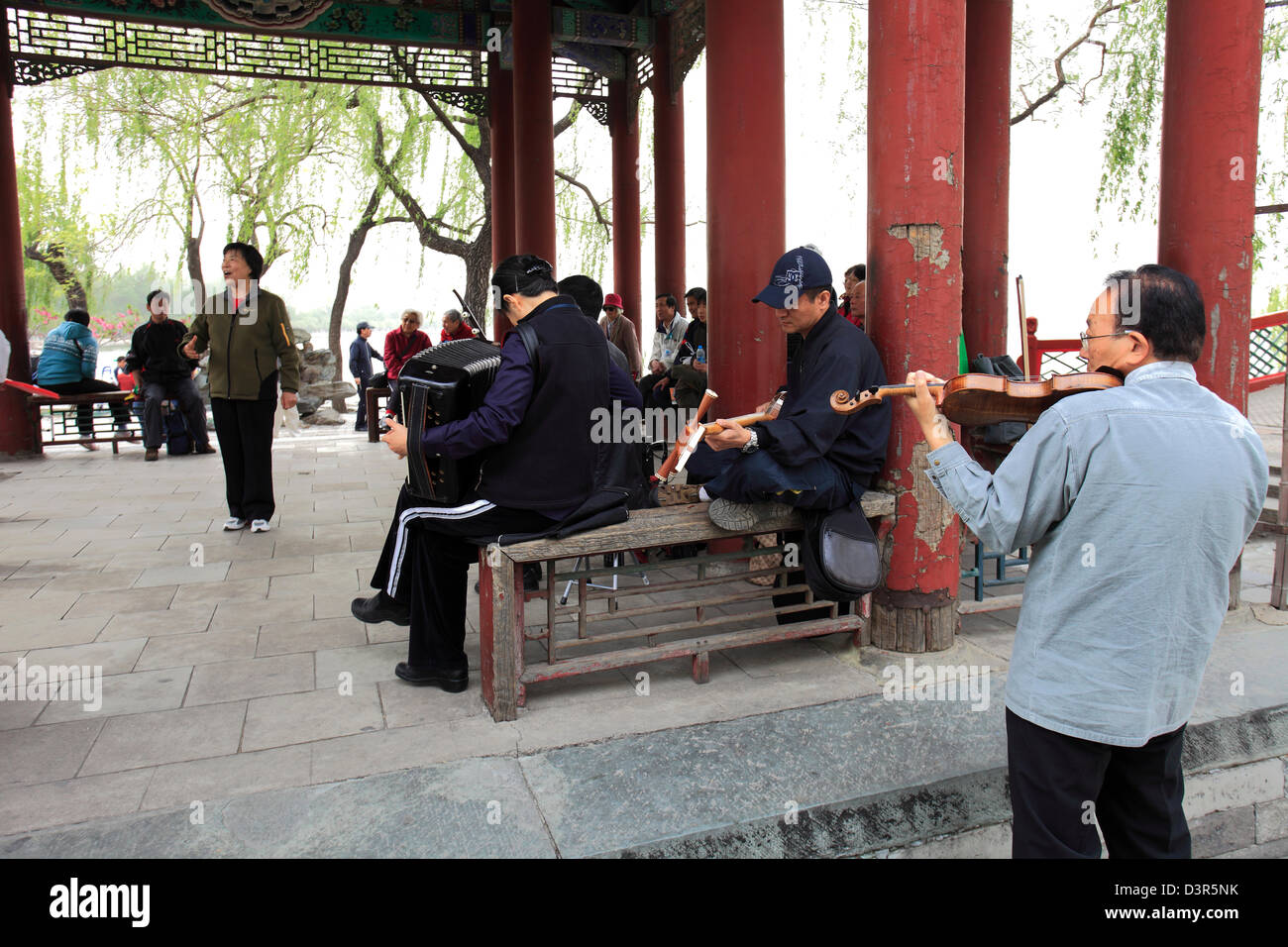 Traditional musicians in the Summer Palace, Beijing City, Beijing ...