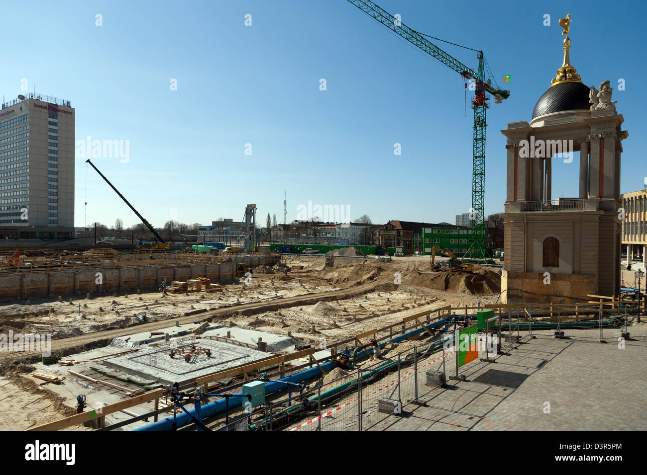 Potsdam, Germany, site of the Brandenburg state parliament with ...