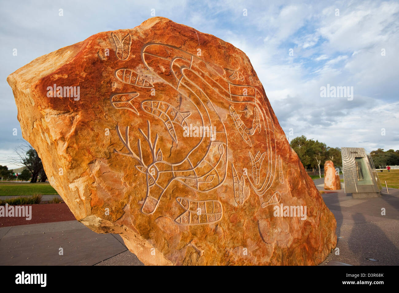Indigenous artwork at Reconciliation Place. Canberra, Australian ...