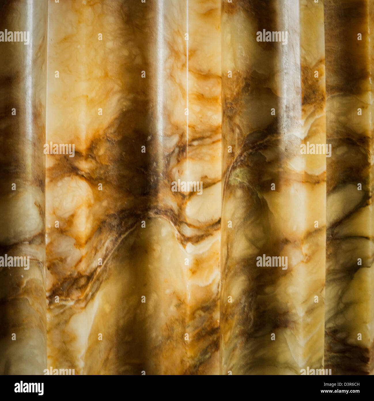 A fluted alabaster column designed by John Adam shown in afternoon ...
