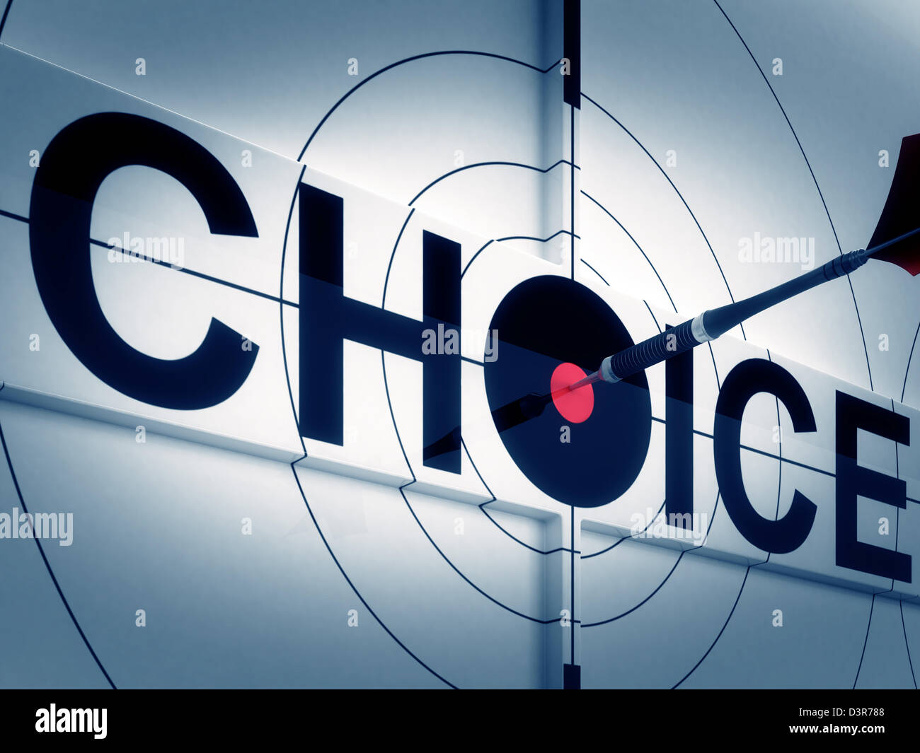 Target Choice Showing Two-way Path Decision Stock Photo - Alamy