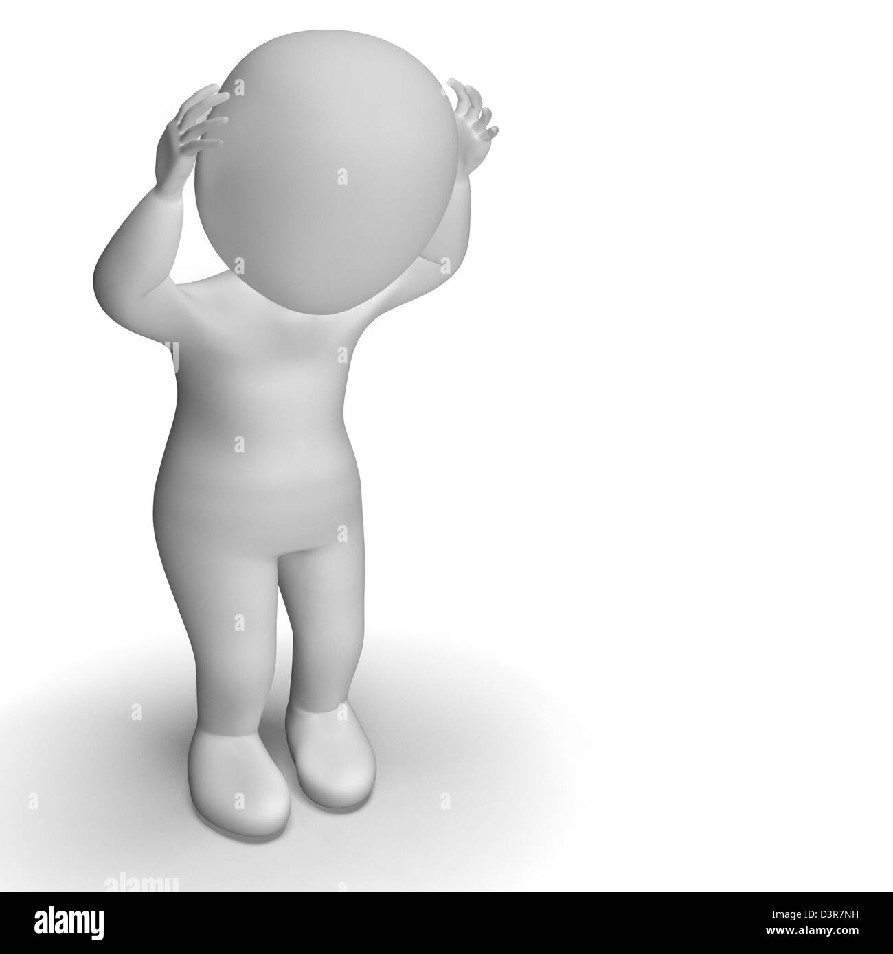 Arms Up Character Showing Shock And Surprise Stock Photo - Alamy