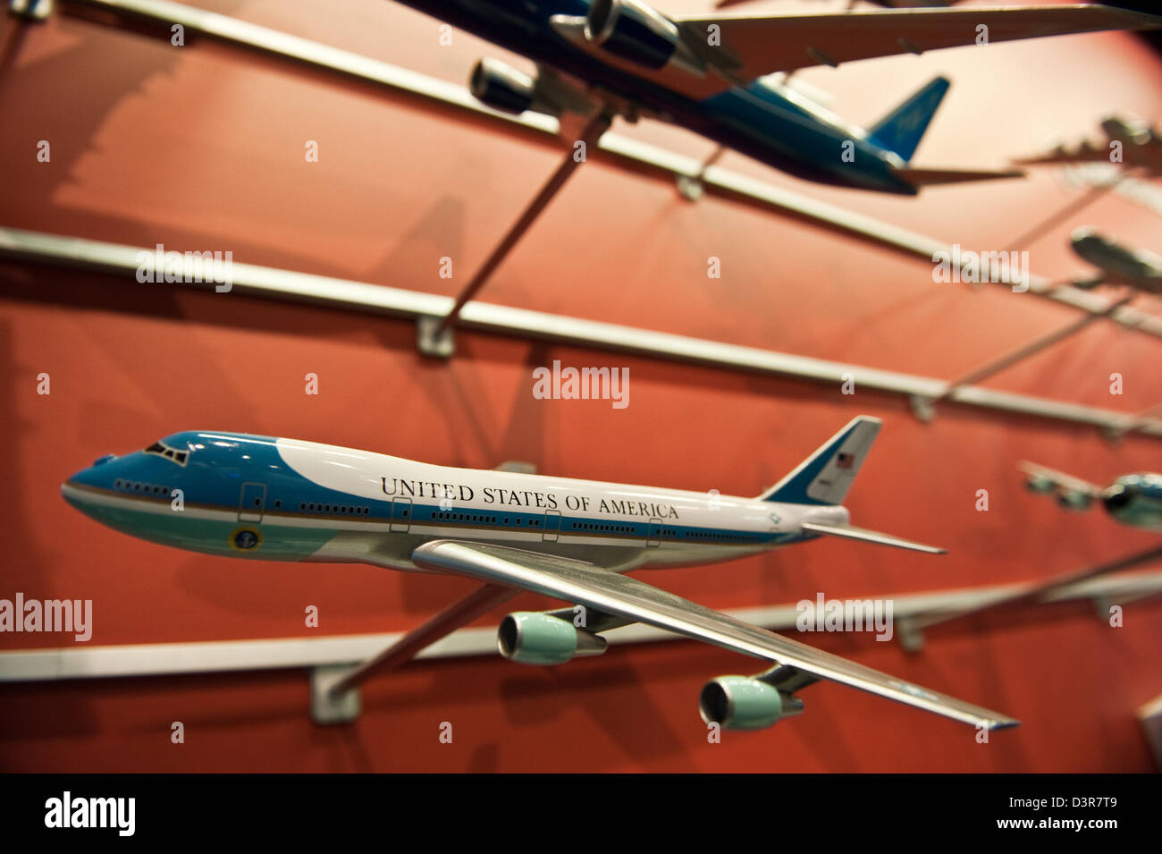 Seattle, USA, model airplanes in the Museum of Flight in Seattle Stock ...