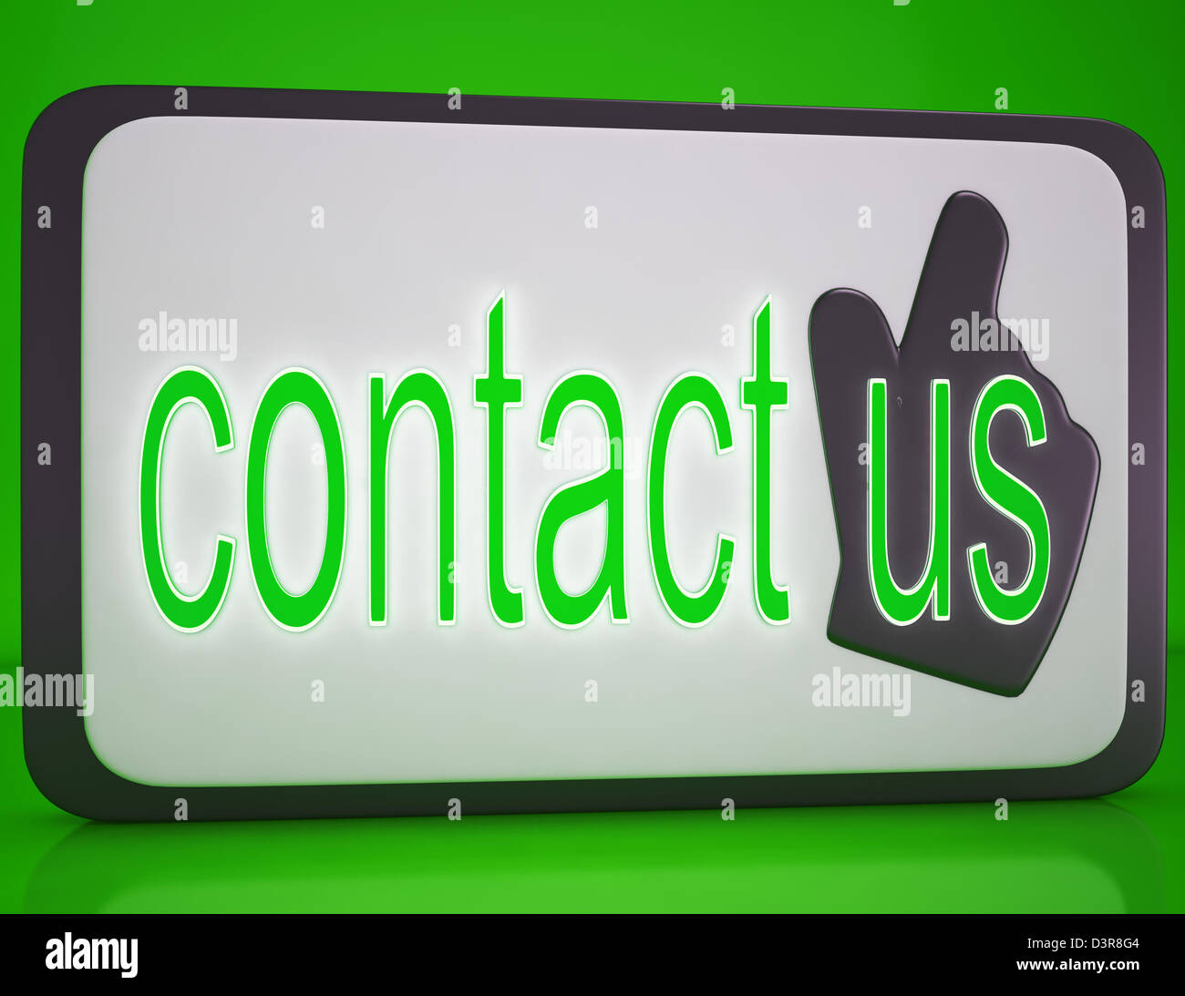 Contact Us Button Showing Customer Service And Support Stock Photo - Alamy