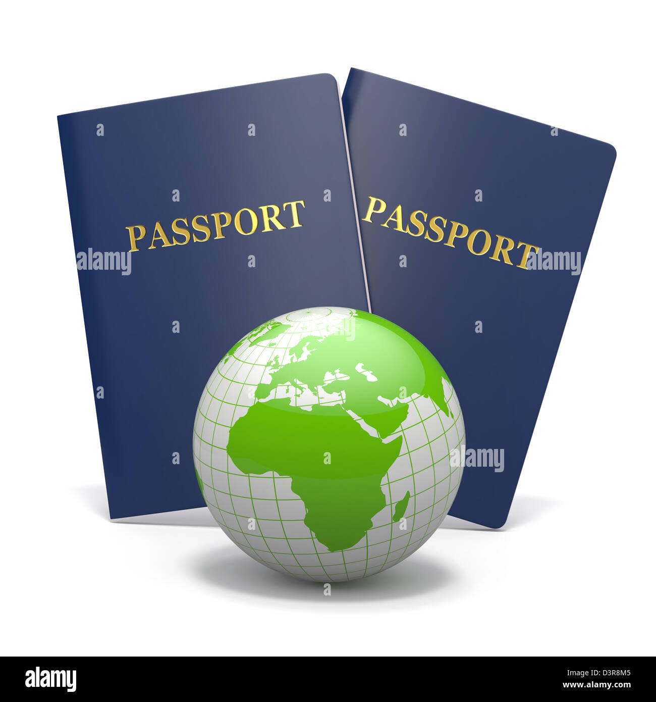 World travel. Earth and passport on white background. 3d Stock Photo ...