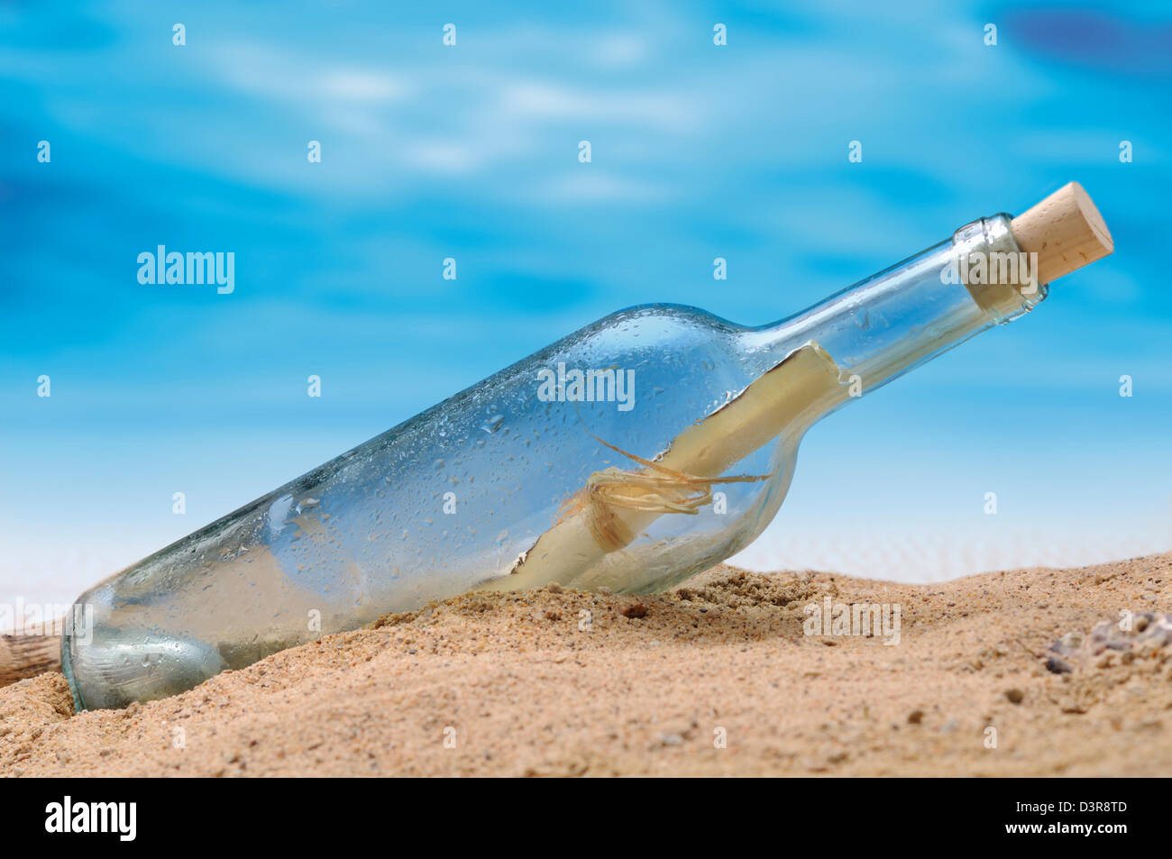 message in the bottle on surreal background Stock Photo - Alamy