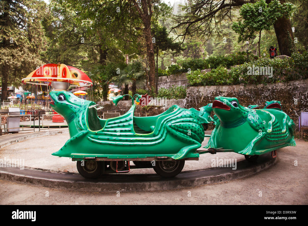 Playground rides at Company Bagh, Mussoorie, Uttarakhand, India Stock ...