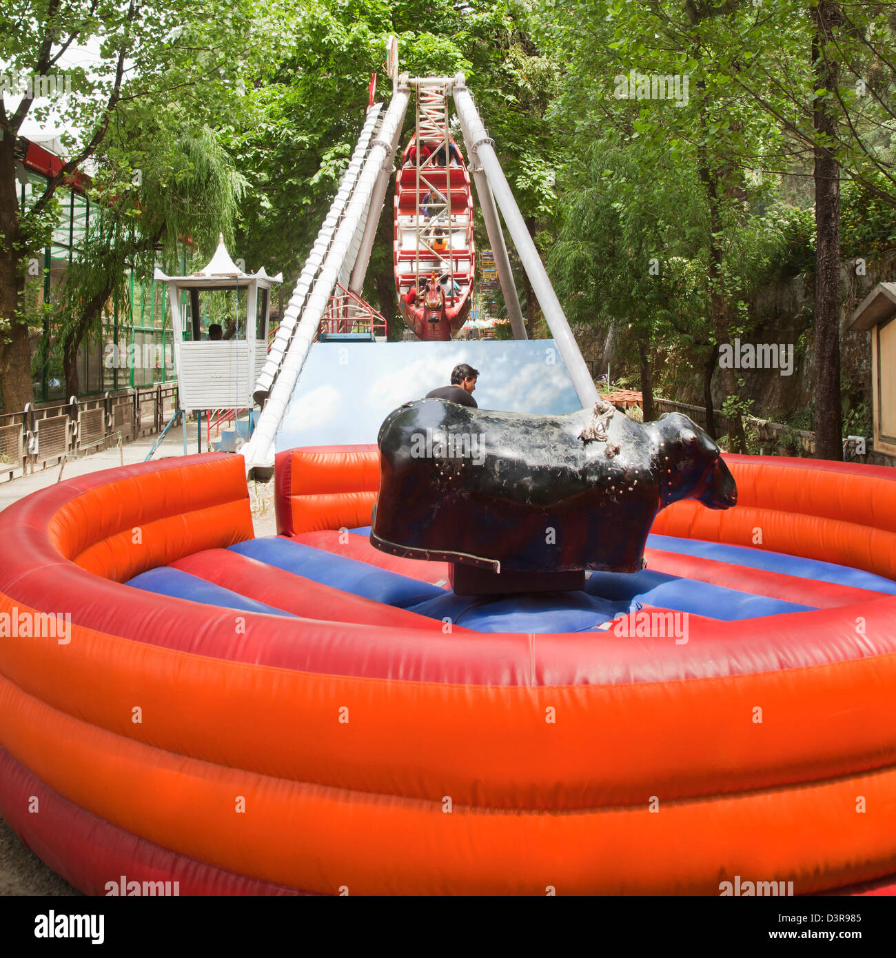 Inflatable slide at Company Bagh, Mussoorie, Uttarakhand, India Stock ...