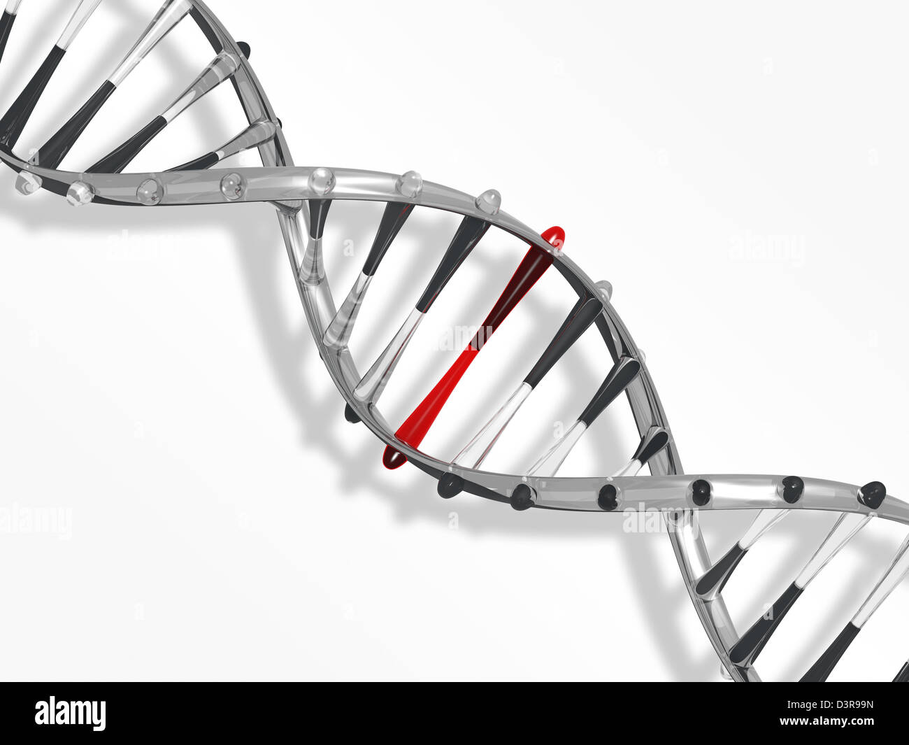 Glass DNA strand on white background Stock Photo - Alamy