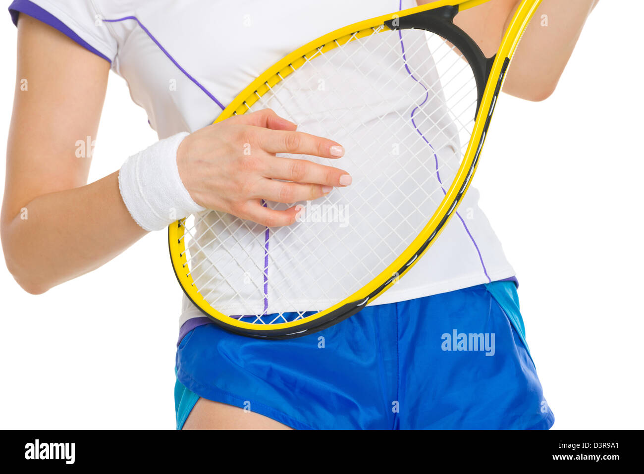 Closeup on tennis player playing on racket as on guitar Stock Photo - Alamy