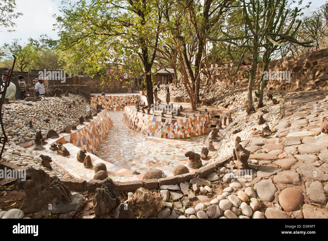 Rock garden by Nek Chand Saini, Rock Garden of Chandigarh, India Stock ...
