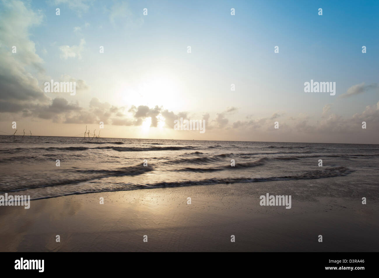 Hazira Beach at sunset, Surat, Gujarat, India Stock Photo - Alamy