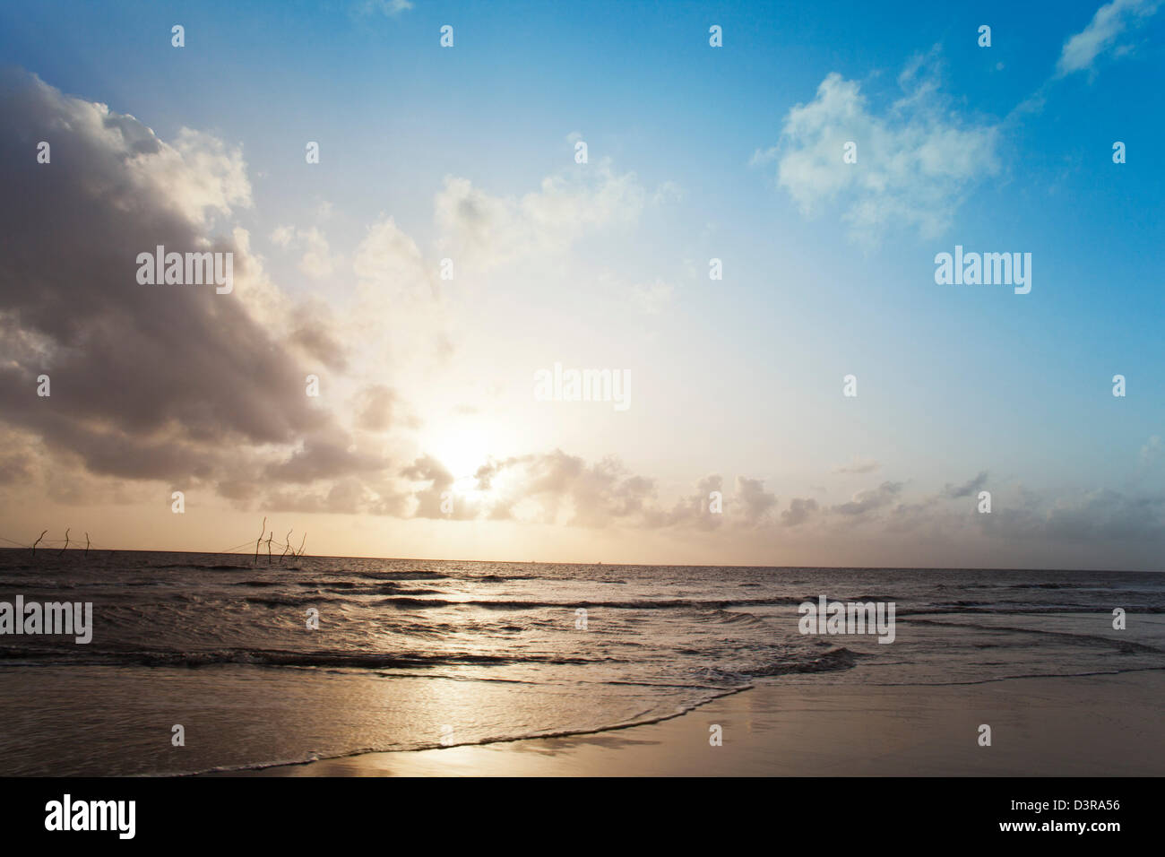 Hazira Beach at sunset, Surat, Gujarat, India Stock Photo - Alamy