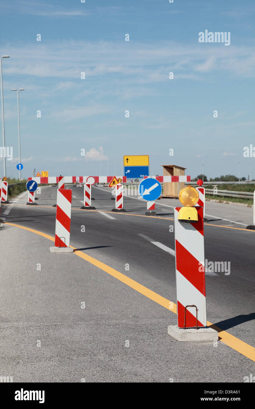 Road Construction Highway Safety Signs High Resolution Stock ...