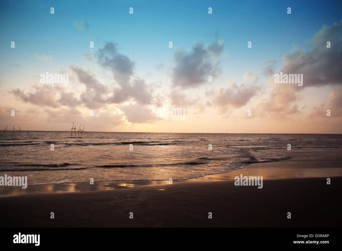 Hazira Beach at sunset, Surat, Gujarat, India Stock Photo - Alamy