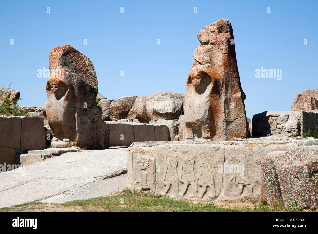 sphinx gate, archaeological area, alacahoyuk, hattusa area, central ...