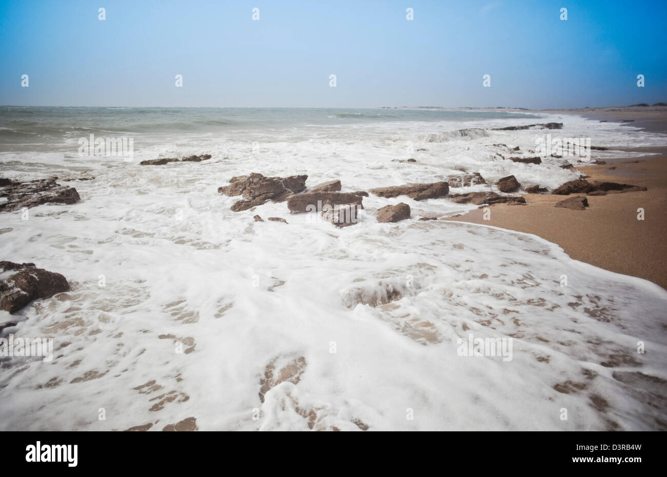 Surf on the beach, Dwarka Beach, Dwarka, Gujarat, India Stock Photo - Alamy