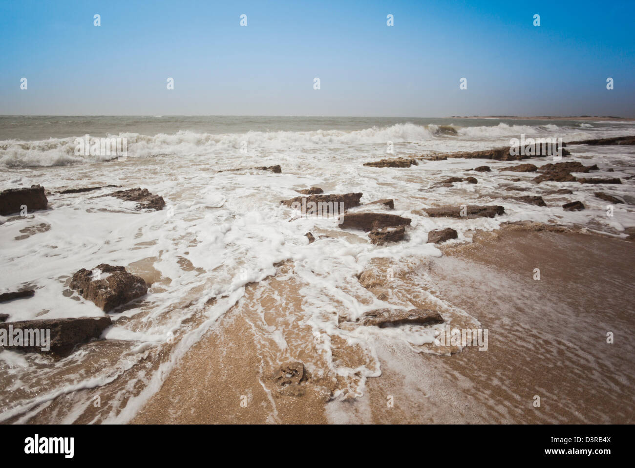 Surf on the beach, Dwarka Beach, Dwarka, Gujarat, India Stock Photo - Alamy